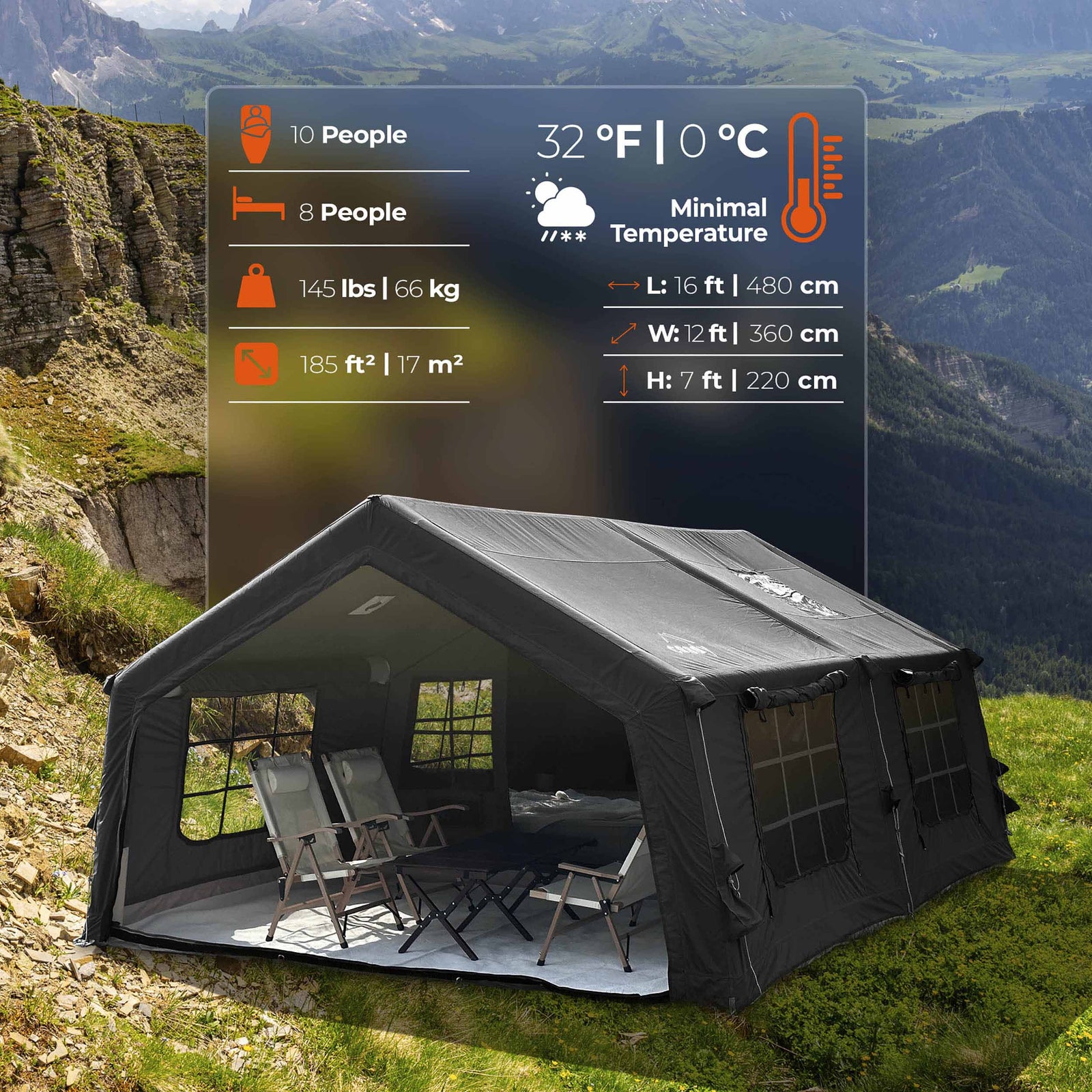 House-Style Camping Tents by Coody | Spacious Inflatable Homes