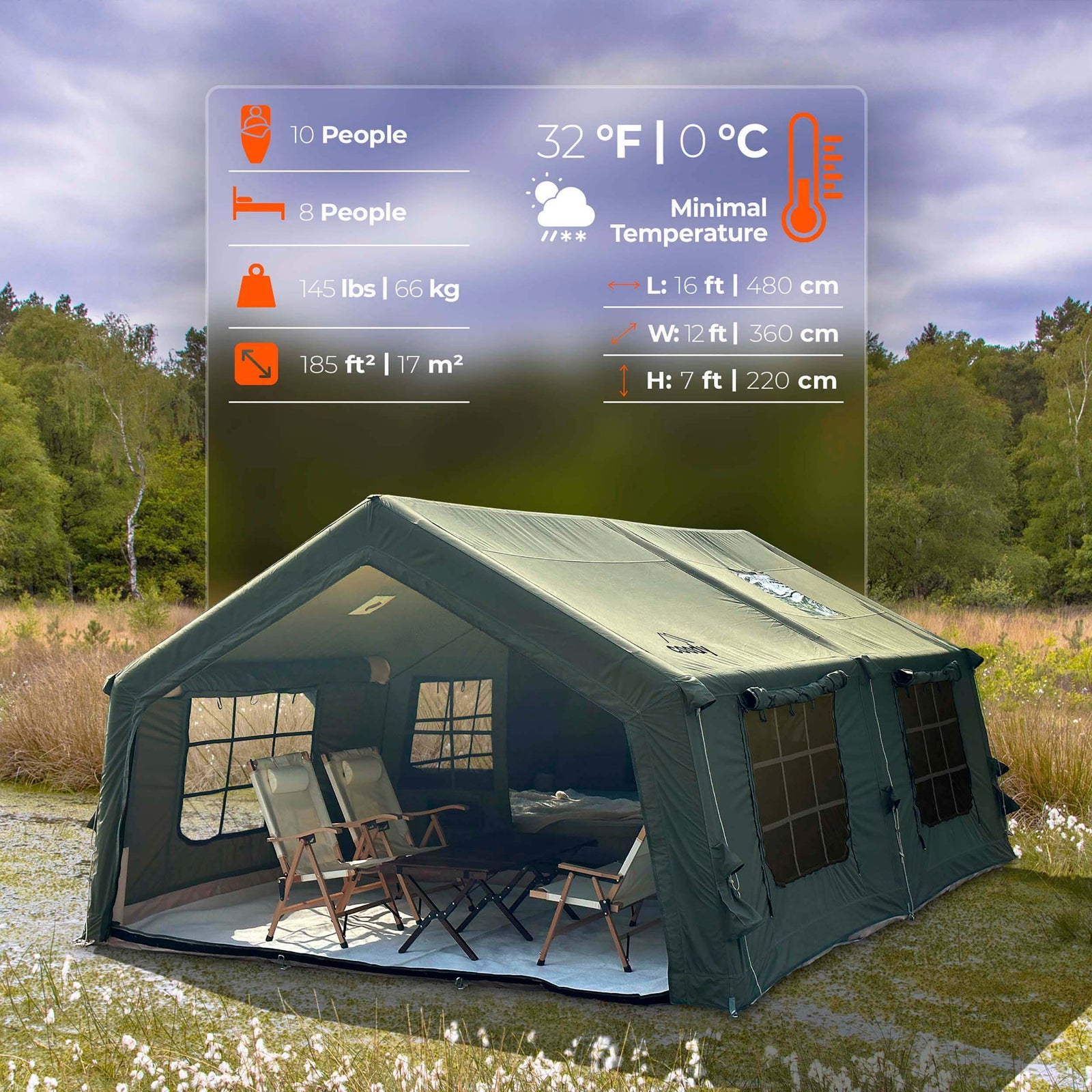 House-Style Camping Tents by Coody | Spacious Inflatable Homes